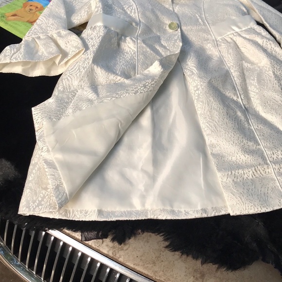 Jackets & Coats | Eggshell Winter White Dress Jacket Fancy Buttons ...